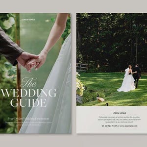 Wedding Venue Brochure Template | Editable A5 Guidebook for Wedding ...
