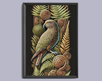 Tui Art | Digital Download | New Zealand Native Bird Print | Māori ...