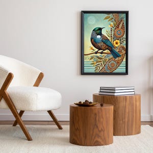 Tui Art | Digital Download | New Zealand Native Bird Print | Māori ...