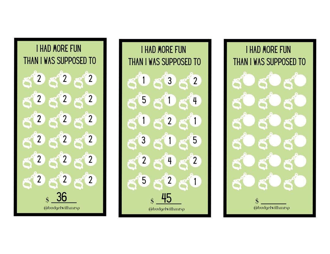 A6 Funny Debt Mini Savings Challenge - Etsy