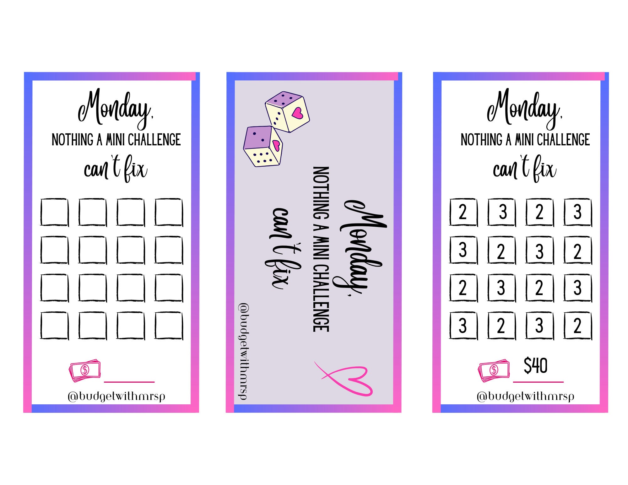A6 Mini Monday Love Savings Challenge & Dashboard - Etsy