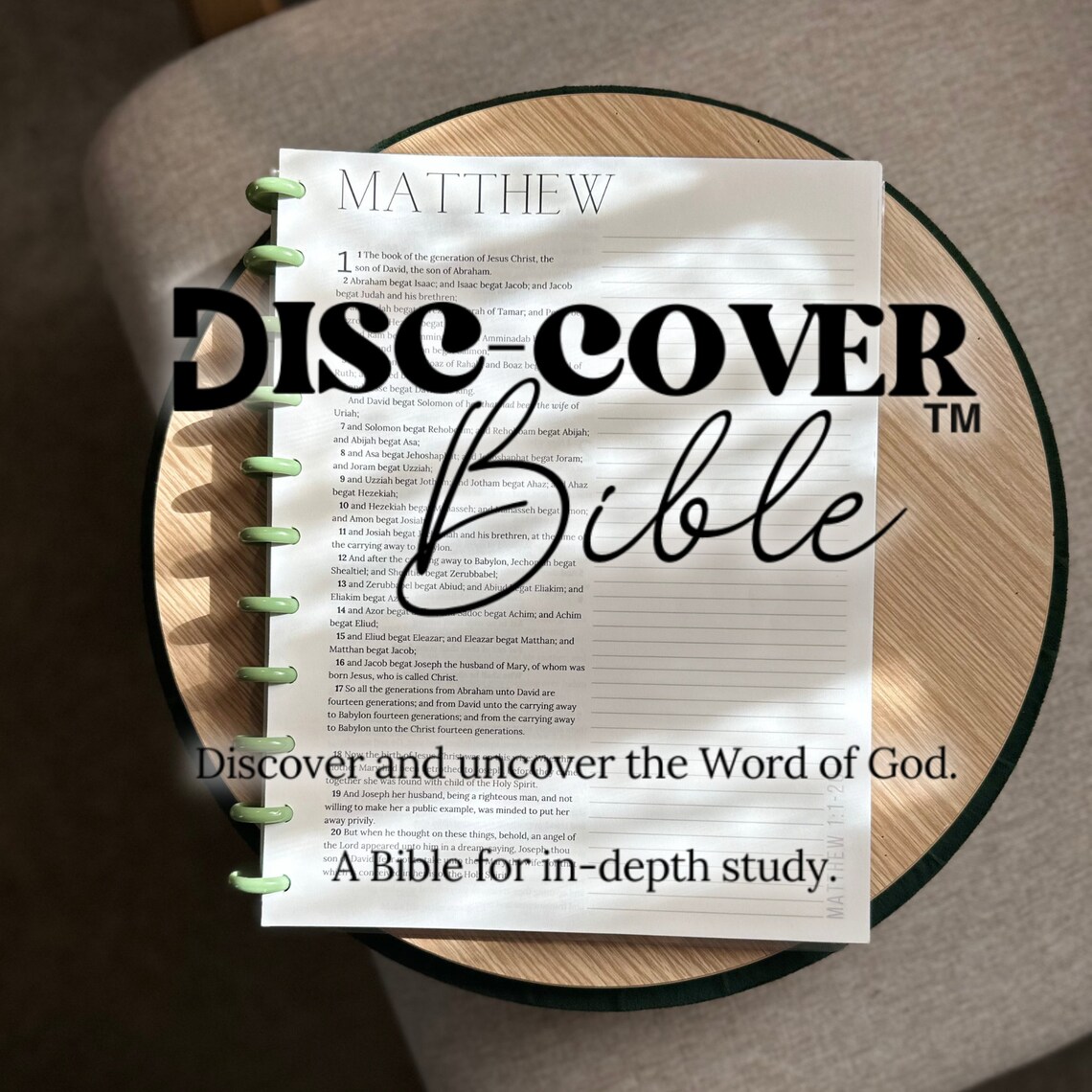 DISC-COVER Bible™ Note Taking Bible Discbound Bible Study ASV the Book ...