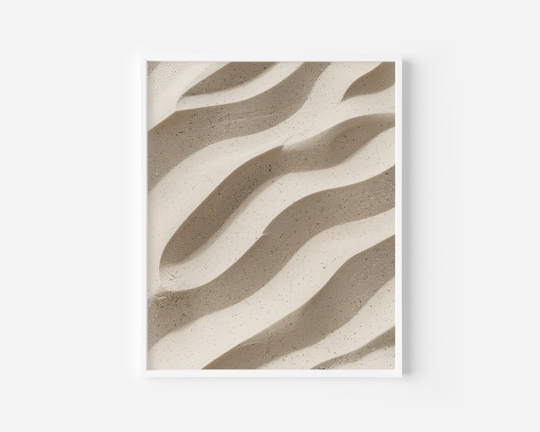 Beach Sand Ripple Wave Marks Portrait Wall Art Digital Download ...