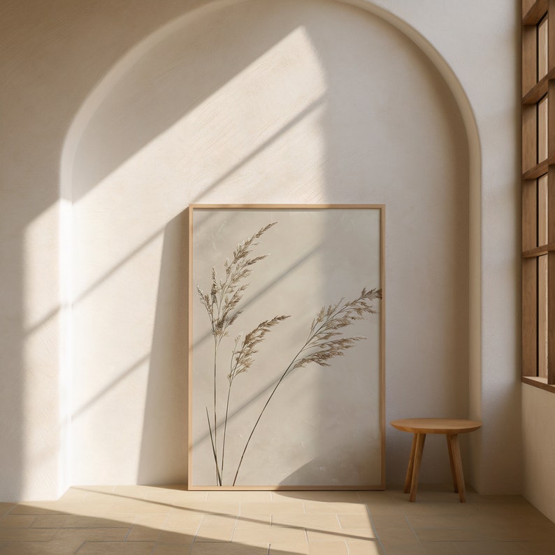 Pampas Grass Portrait Frame Wall Art Digital Download Printable Home ...