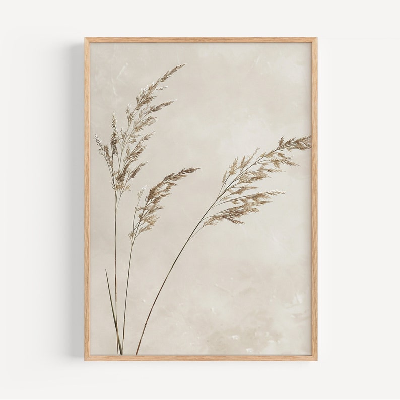Pampas Grass Portrait Frame Wall Art Digital Download Printable Home ...