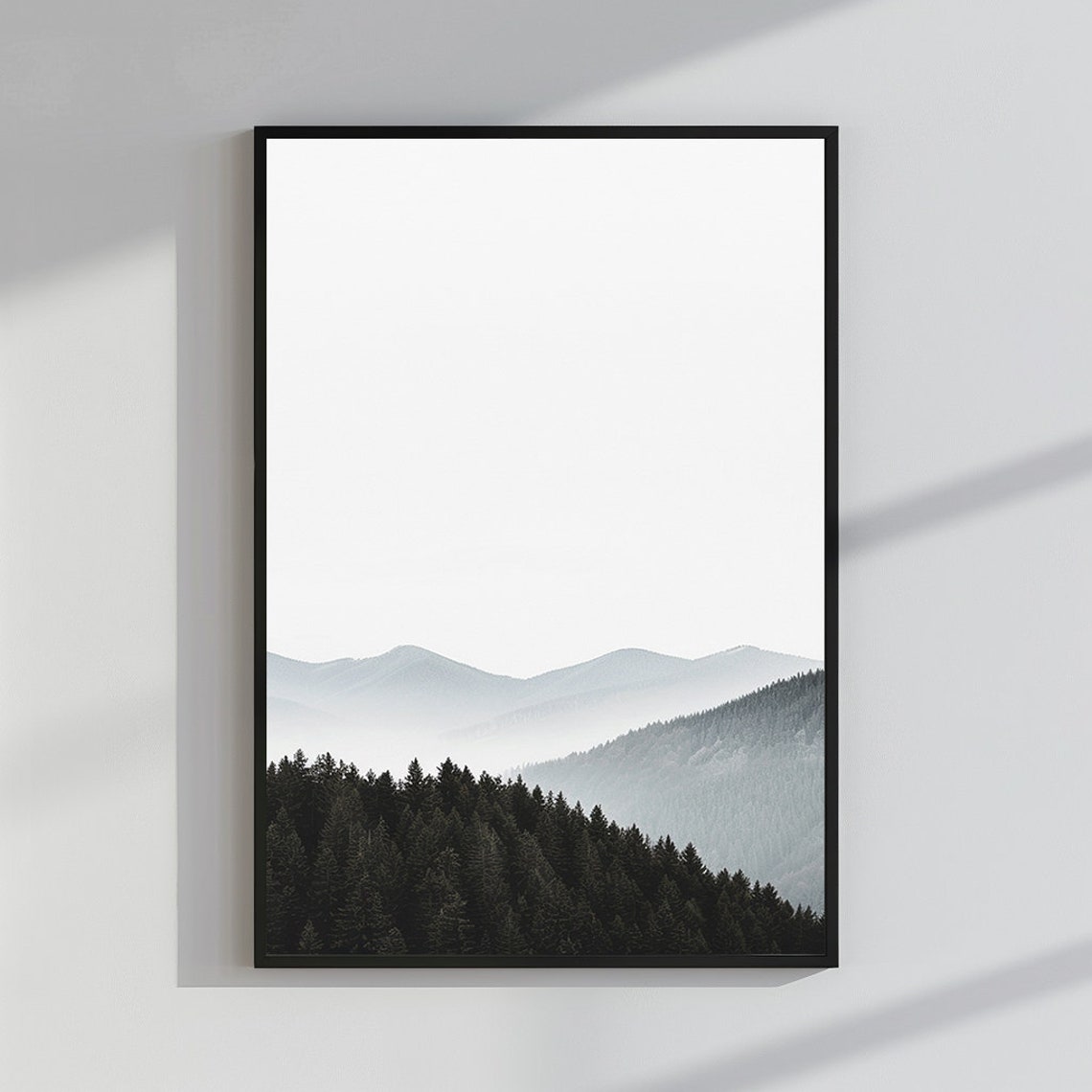Cascade Mountain Trees Portrait Frame Wall Art Digital Download ...