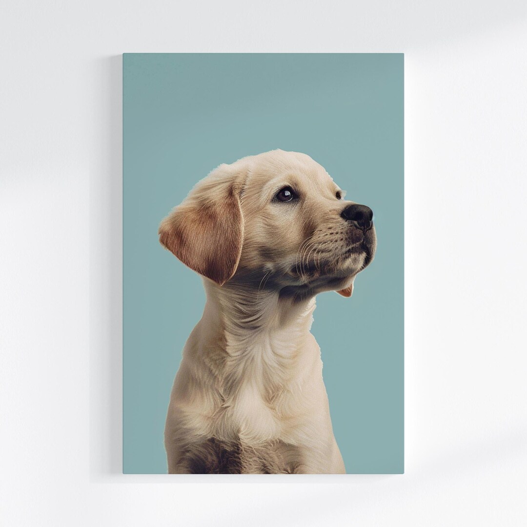 Adorable Labrador Puppy Dog Portrait Wall Art Digital Instant Download ...