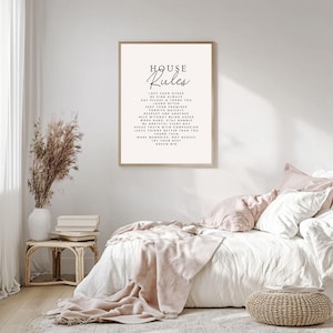 House Rules Printable Wall Art – Digital Download | Home Decor Sign ...