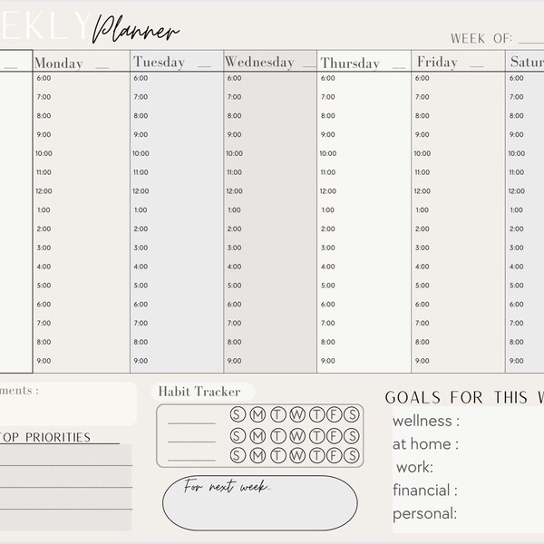 Aesthetic Day Planner - Etsy