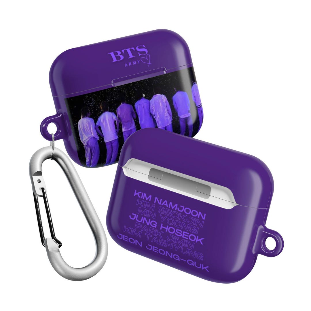BTS Inspired Airpods Case: Purple Kpop Theme, Protective Cover - Etsy
