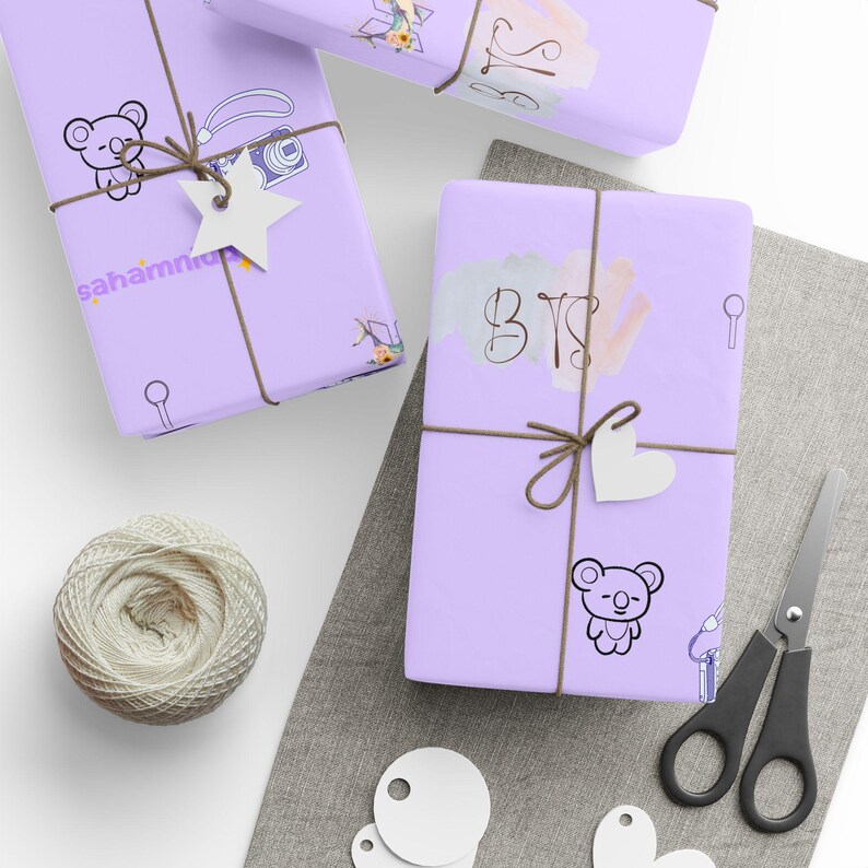 BTS Inspired Wrapping Papers - Etsy