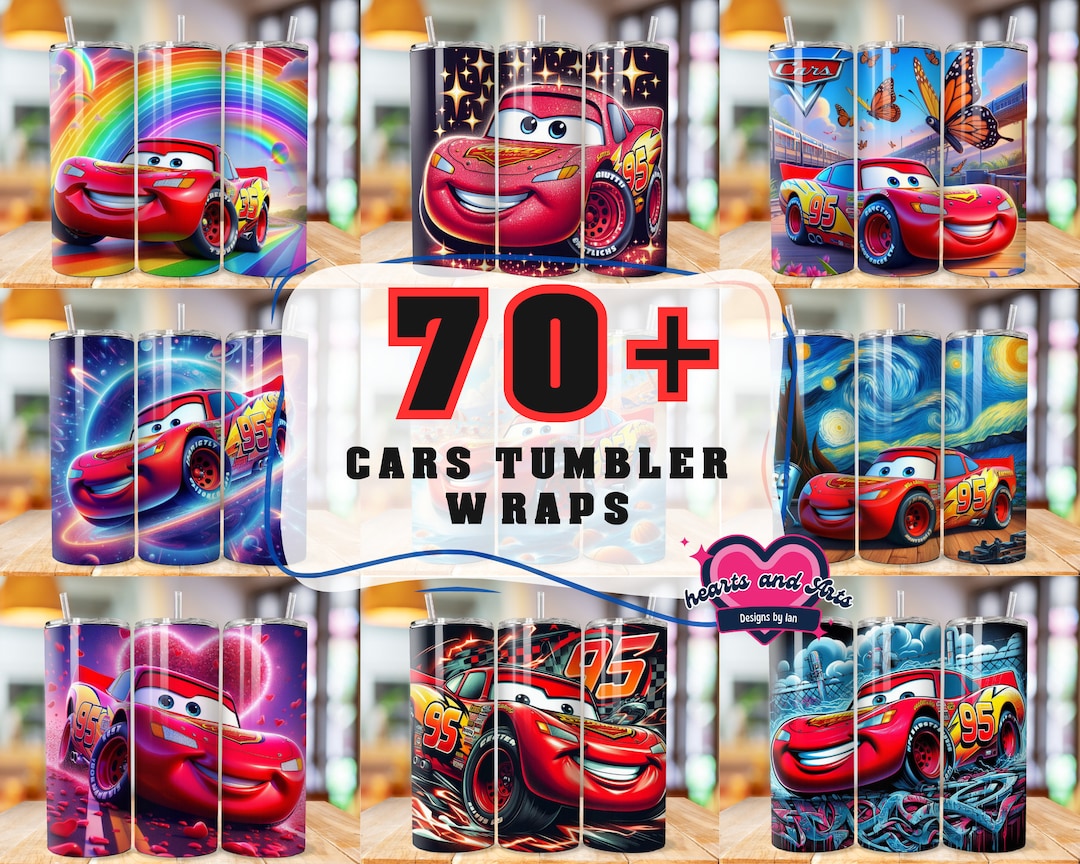 70+ Cars Tumbler Wrap Bundle, Instant Download 20oz Mcqueen Tumbler PNG ...