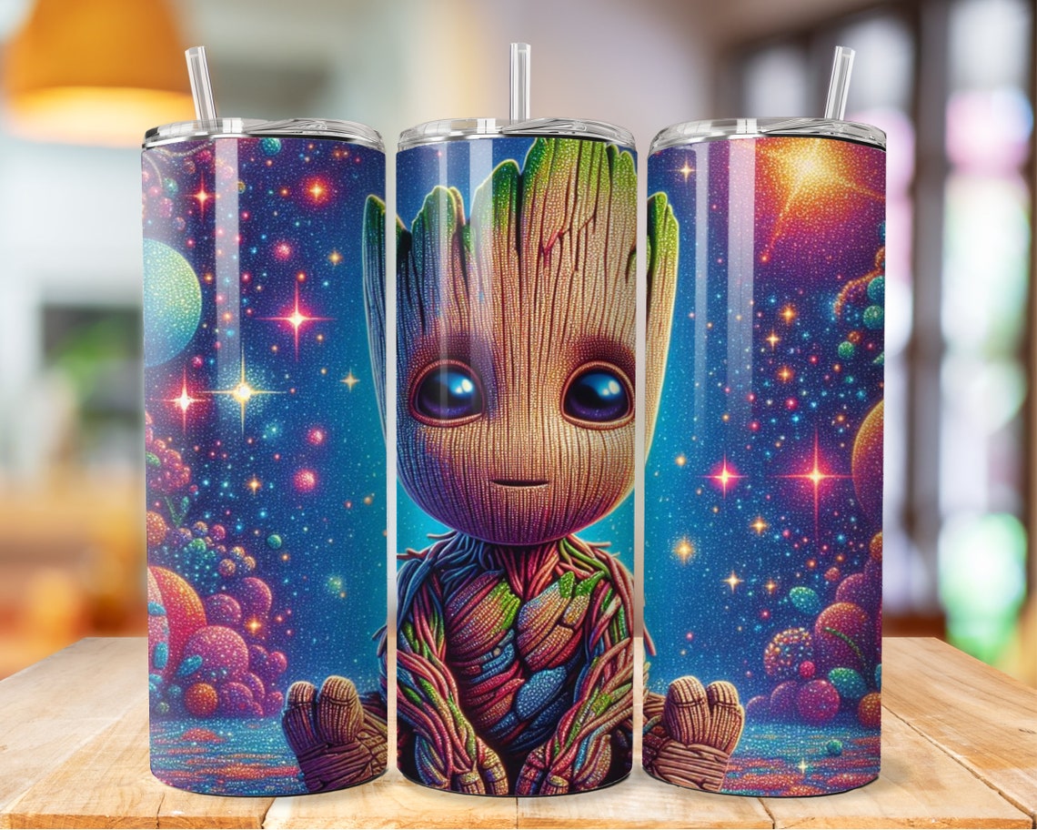 Baby Groot Tumbler Wrap, Groot Wrap, Groot Tumbler, Groot Sublimation ...