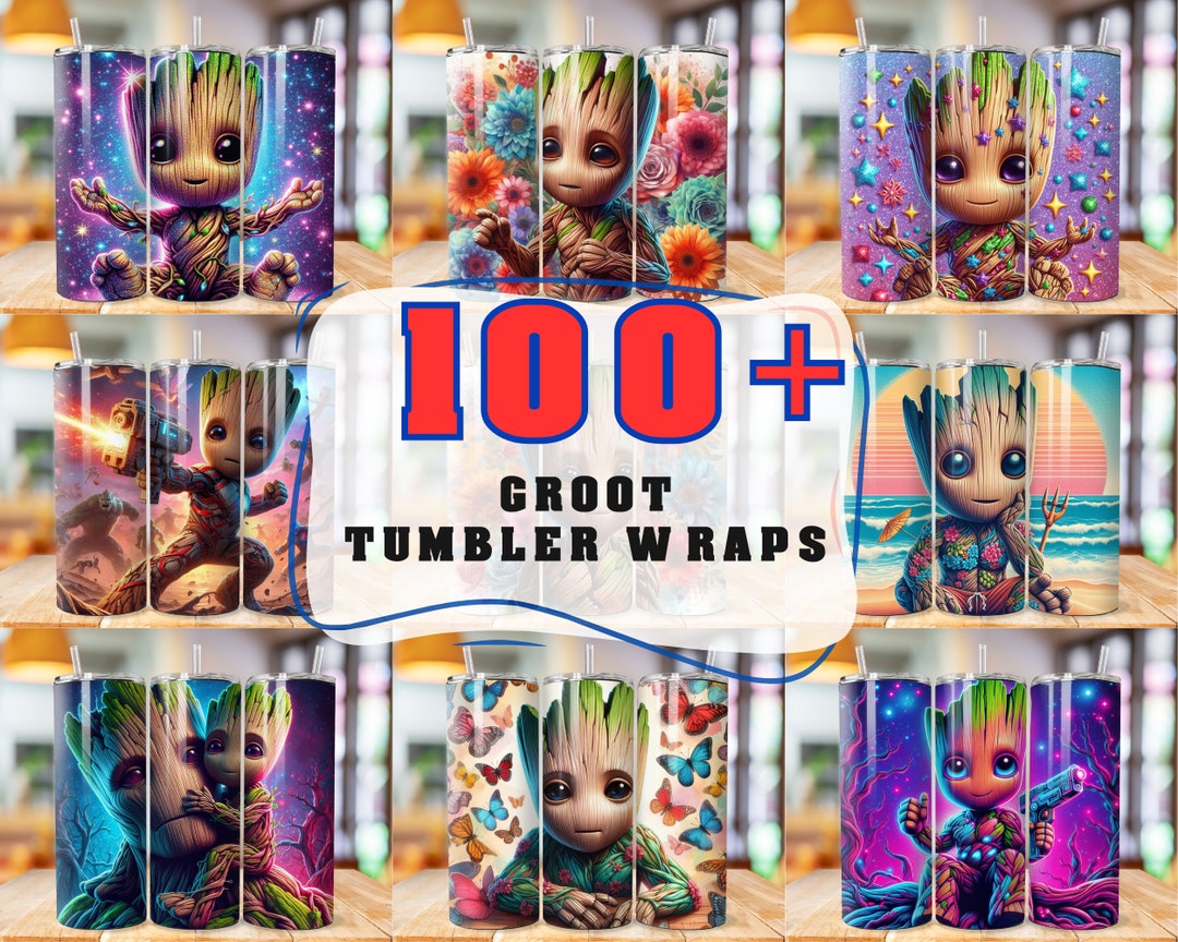 Baby Groot Tumbler Wrap, Groot Wrap, Groot Tumbler, Groot Sublimation ...
