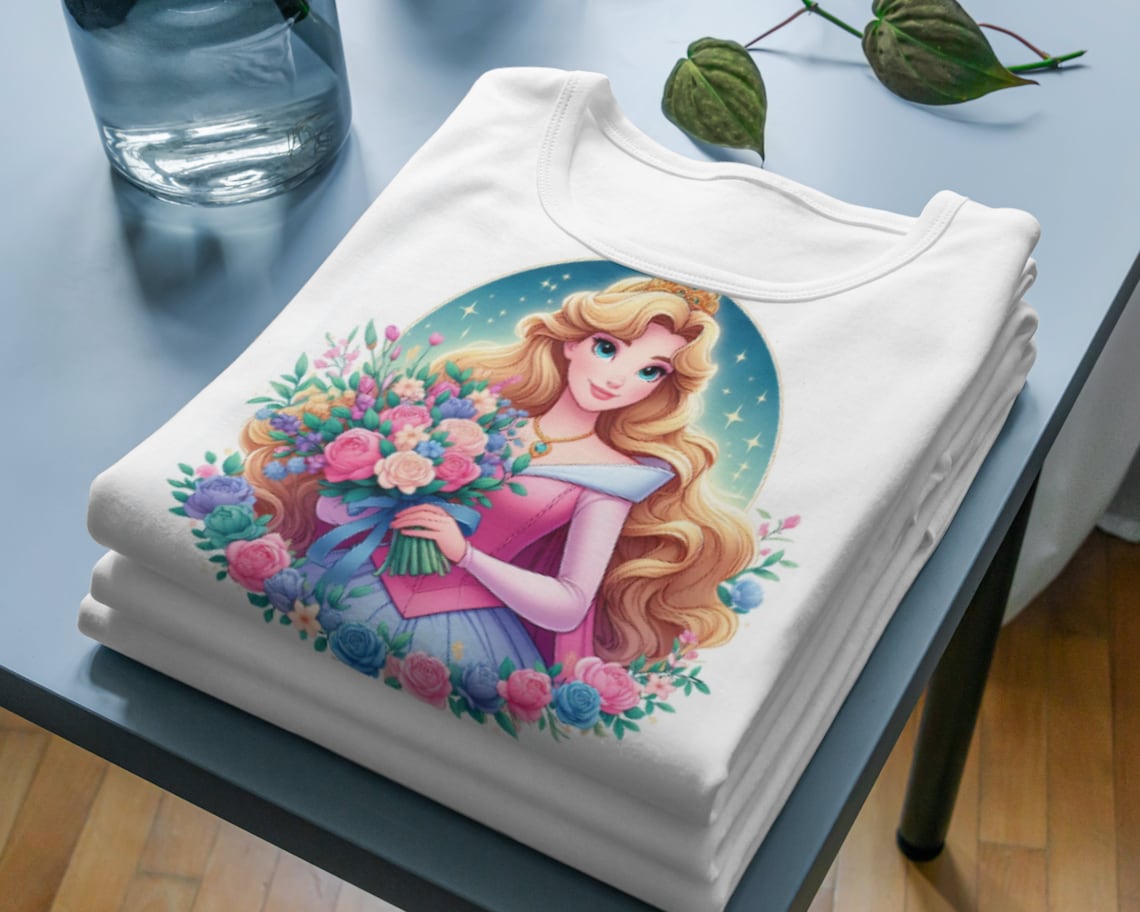 40 Princess Floral Clip Art Png, Princess Clipart Bundle, Cartoon ...