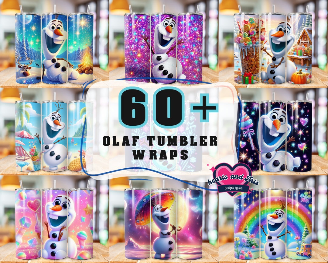Olaf Tumbler Wrap Bundle, Instant Download 20oz Tumbler PNG Wraps ...