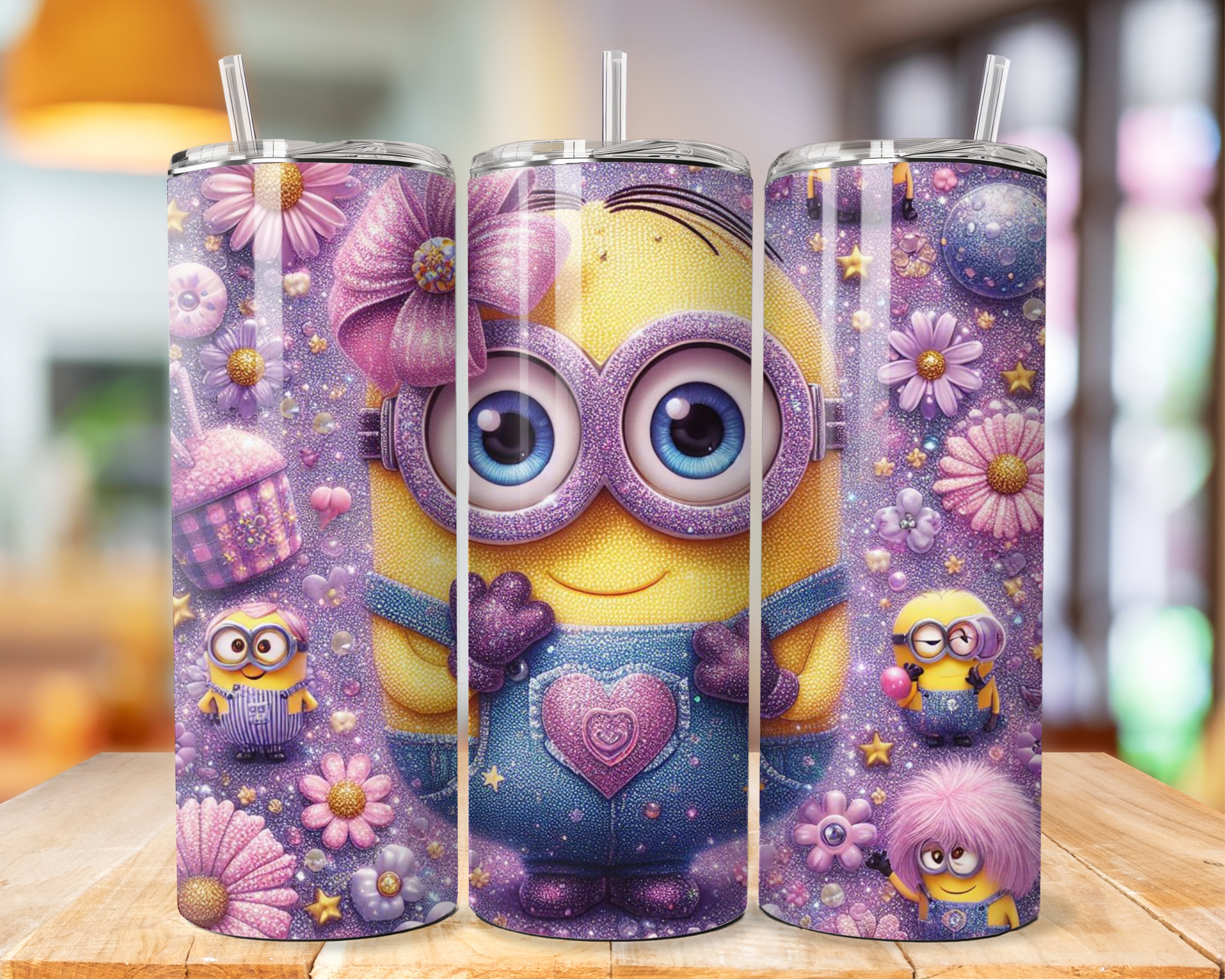 Minion Tumbler Wrap Bundle, 20oz Skinny Tumbler Wrap, 20 Oz Minions ...