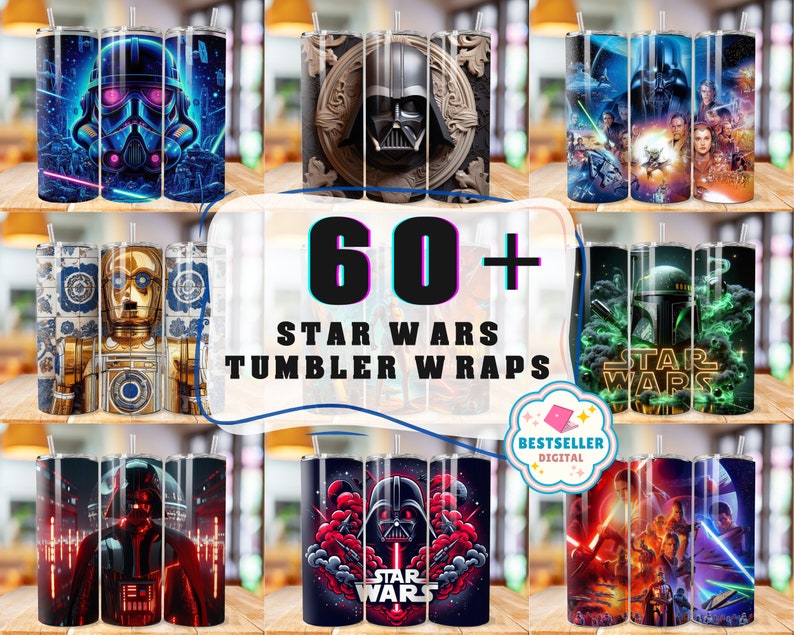 60+ Starwars Tumbler Wrap Bundle, Instant Download 20oz Tumbler PNG ...