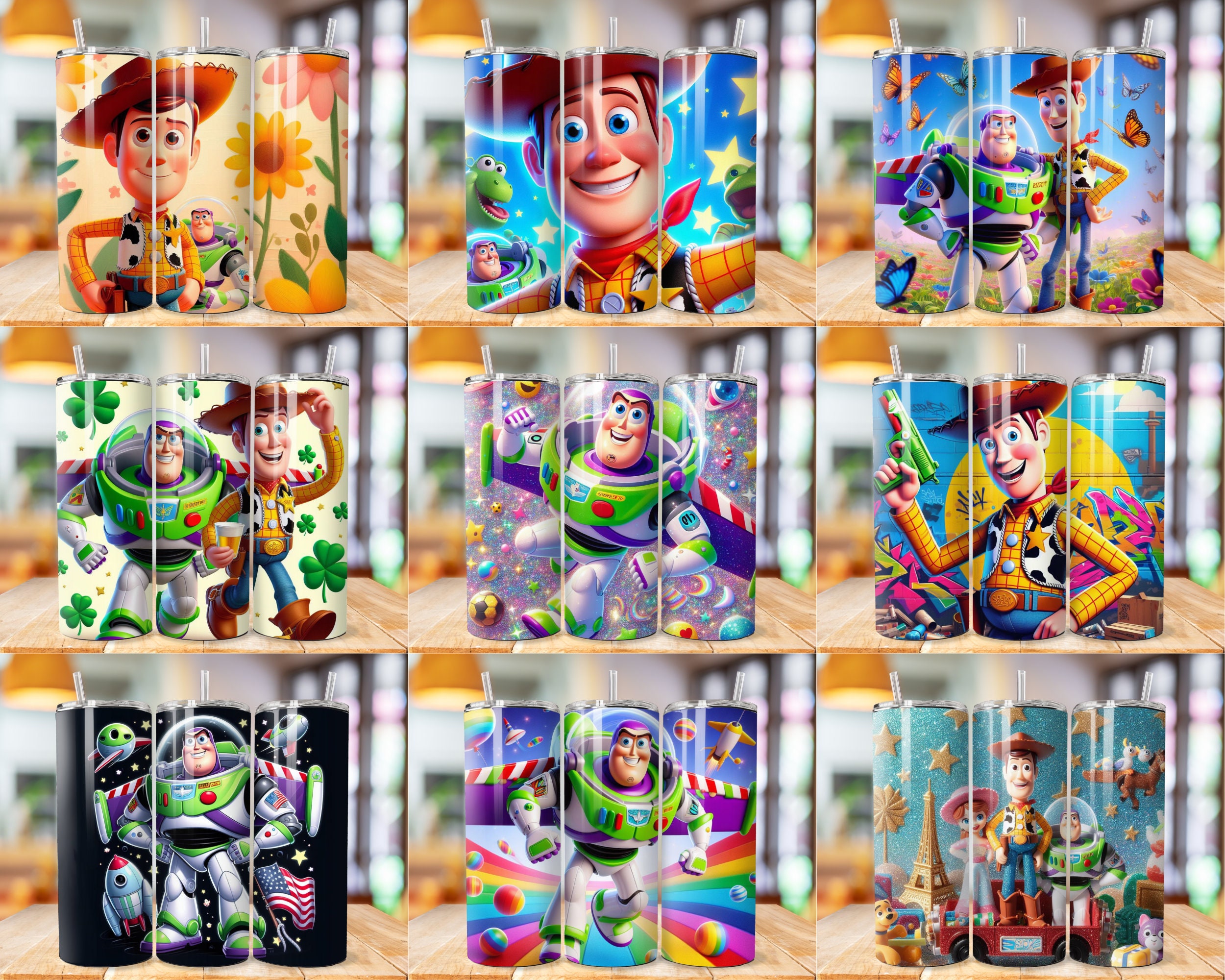 Toy Story Tumbler Wrap Bundle, 140+ Instant Download 20oz Tumbler PNG ...