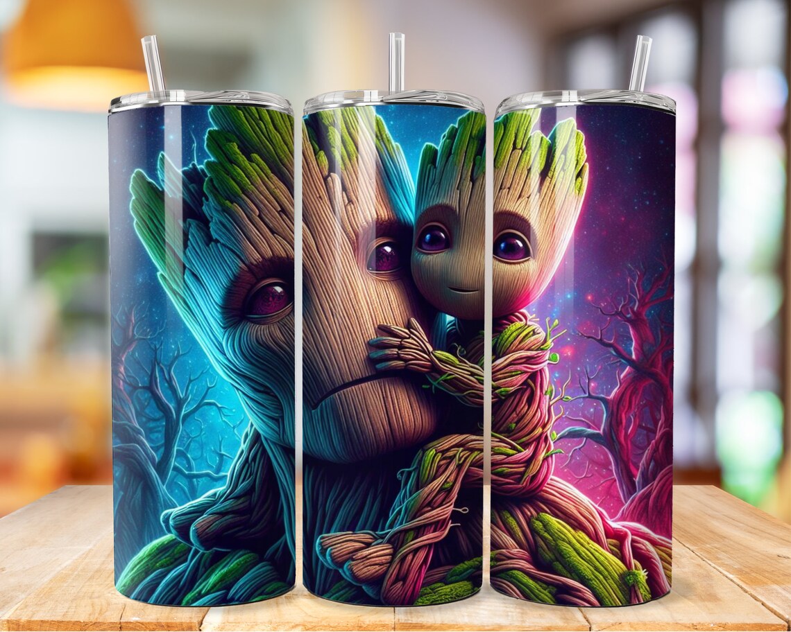 Baby Groot Tumbler Wrap, Groot Wrap, Groot Tumbler, Groot Sublimation ...