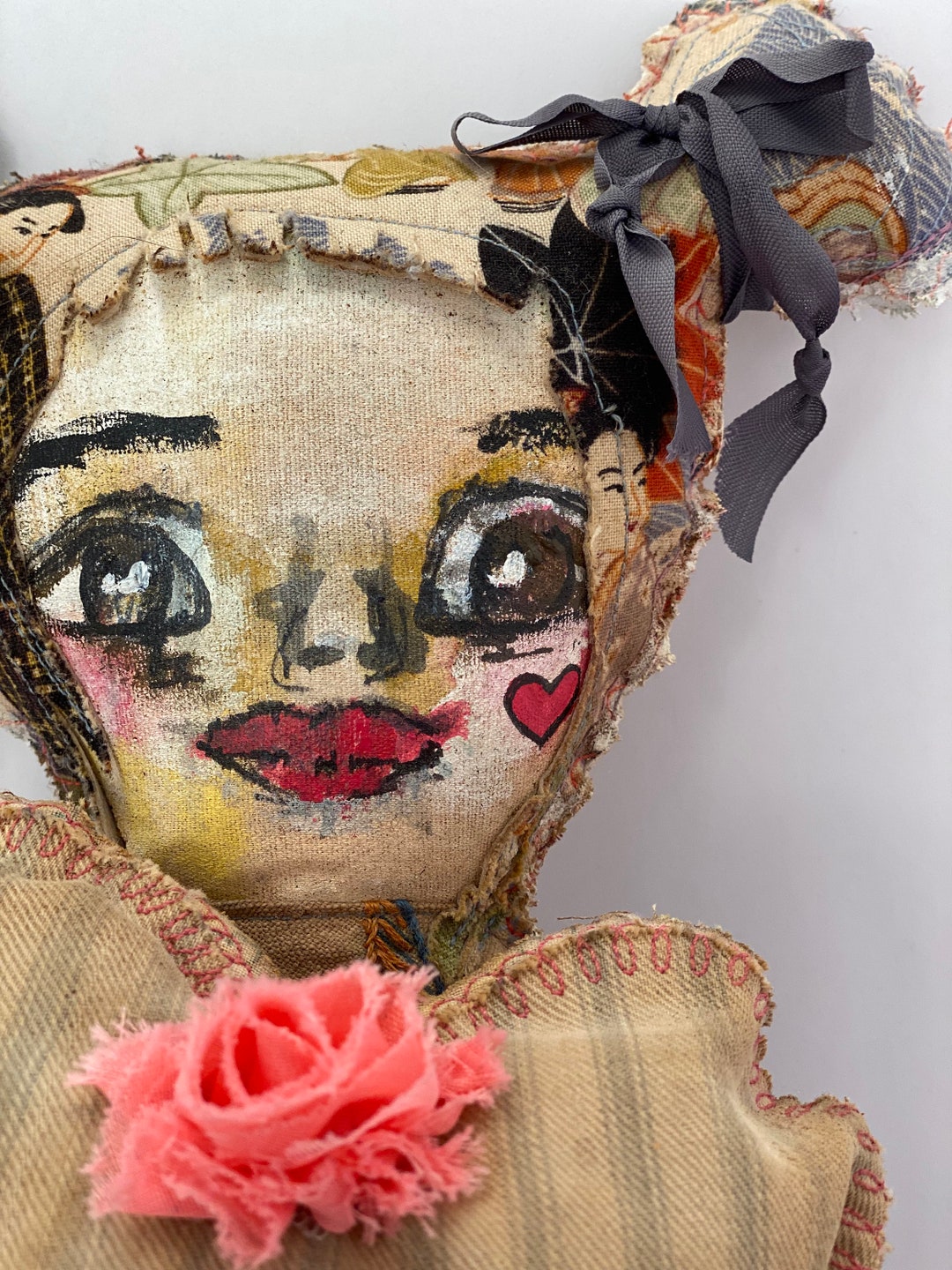 Prim Doll bella With Heart Handmade OOAK Primitive Doll - Etsy