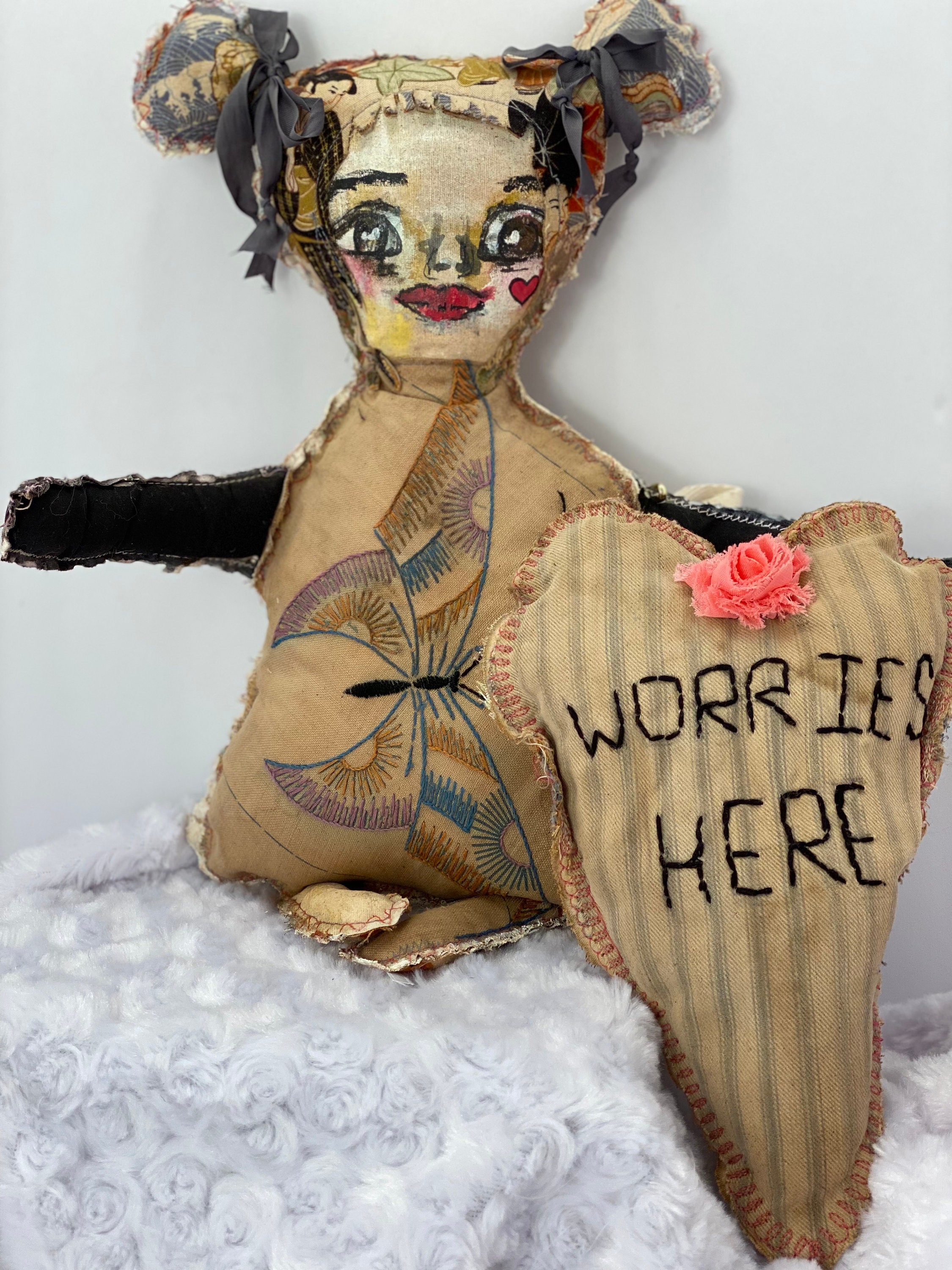 Prim Doll bella With Heart Handmade OOAK Primitive Doll - Etsy