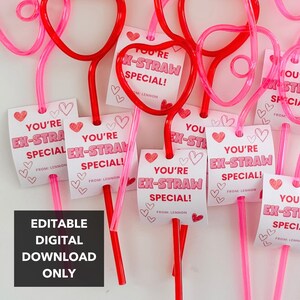 Heart Straw Valentines | Valentine's Day | Kids Valentines | Valentines ...