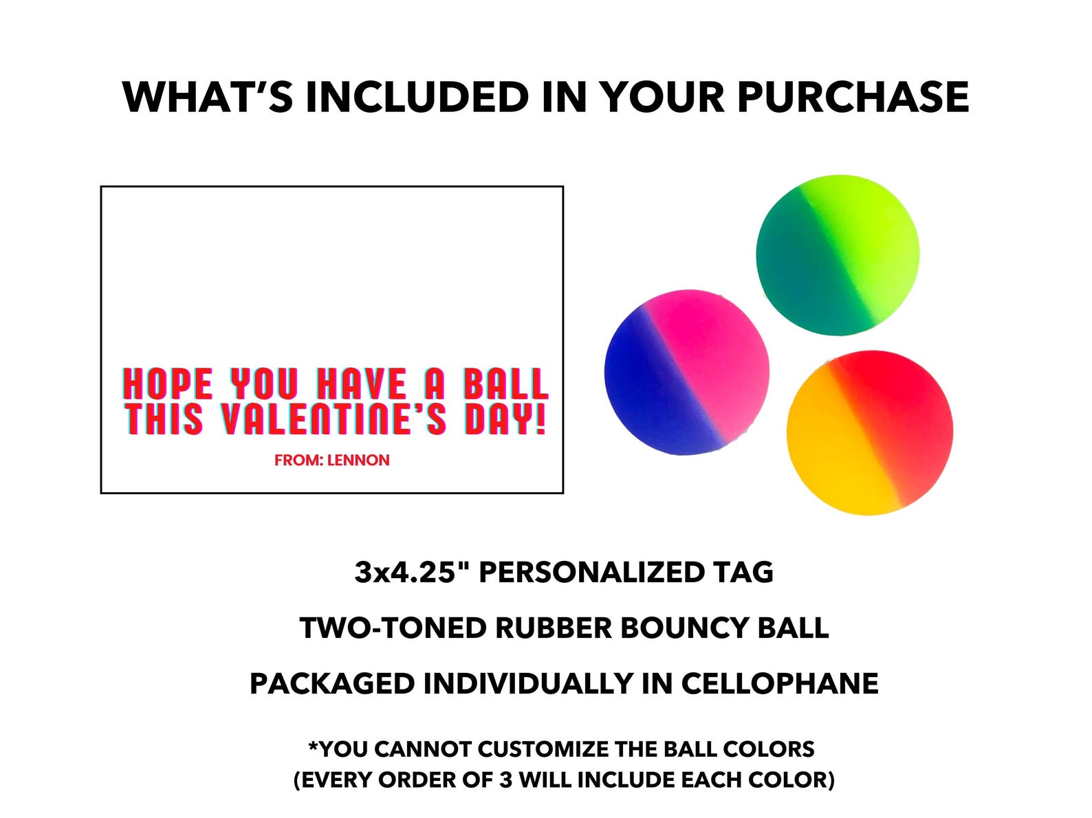 Hope You Have A Ball | Non Candy Valentine | Bouncy Ball | Kids ...