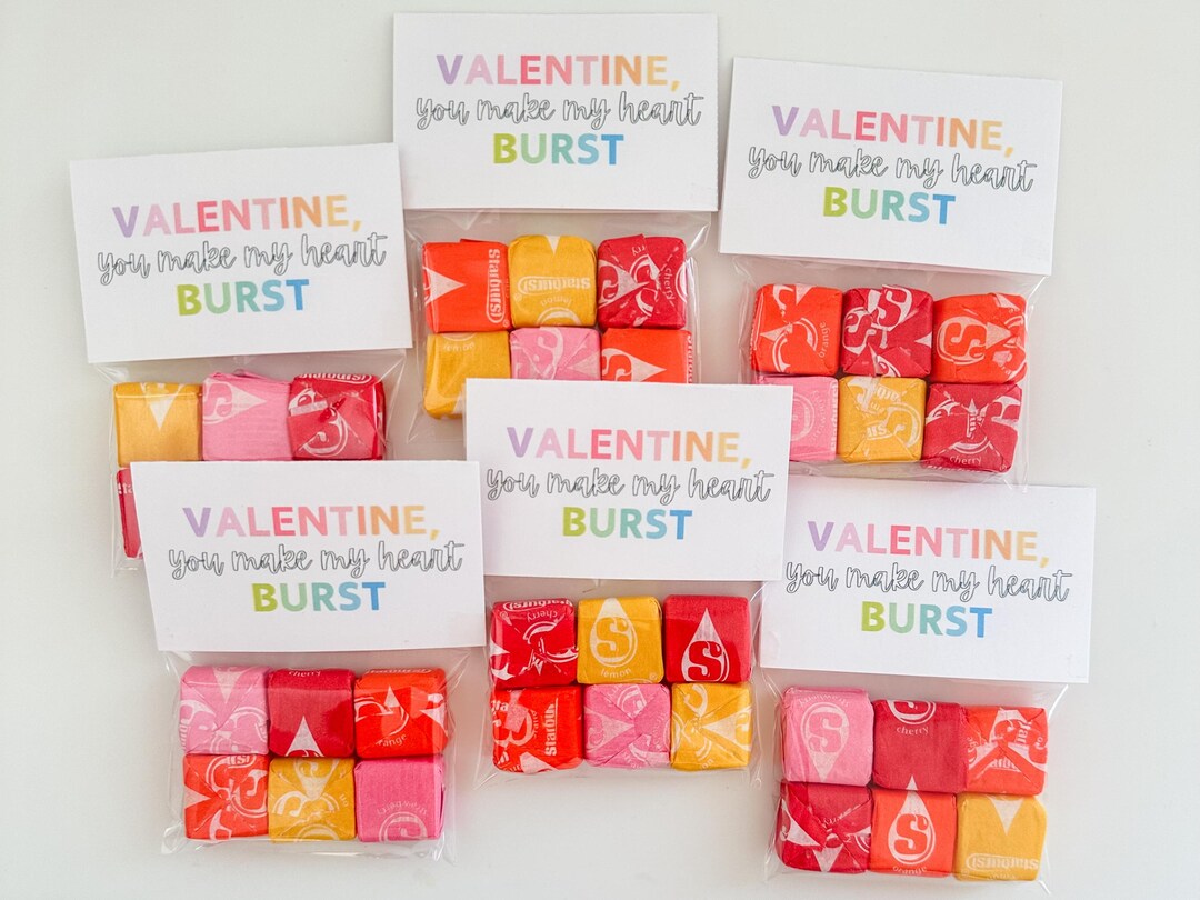 Starburst Valentine's Day Favors | Kids Party Treat - Etsy