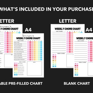 Editable Chore Chart for Kids & Toddlers | Daily Routine Checklist for ...