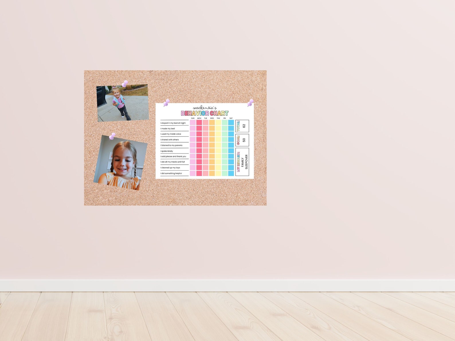 Editable Behavior Chart for Kids & Toddlers | Daily Behavior Checklist ...