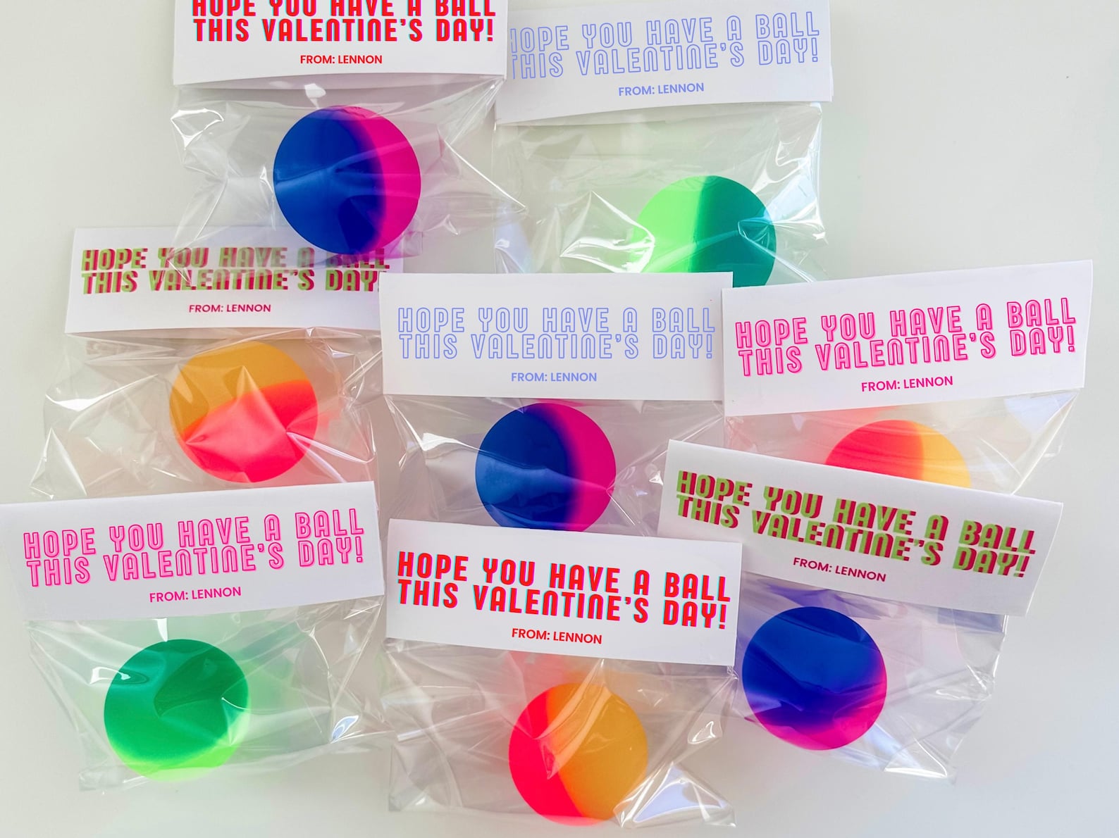 Hope You Have A Ball | Non Candy Valentine | Bouncy Ball | Kids ...