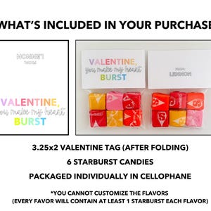 Starburst Valentine's Day Favors | Kids Party Treat - Etsy
