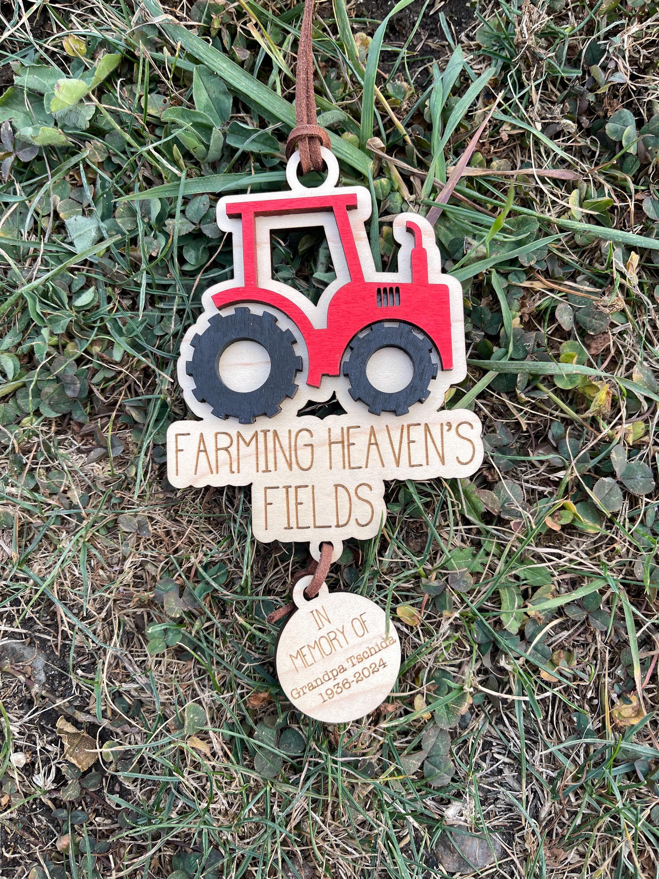 Farming Heaven’s Fields - Custom Farming Memorial Ornament - Etsy