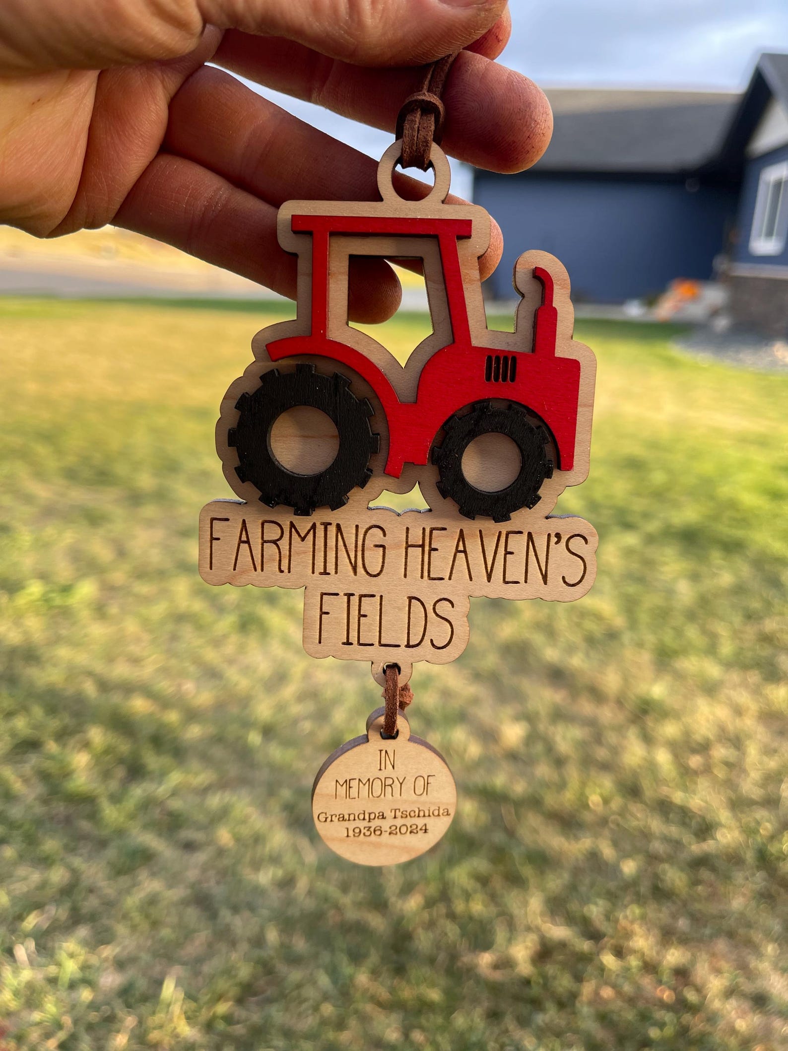 Farming Heaven’s Fields - Custom Farming Memorial Ornament - Etsy