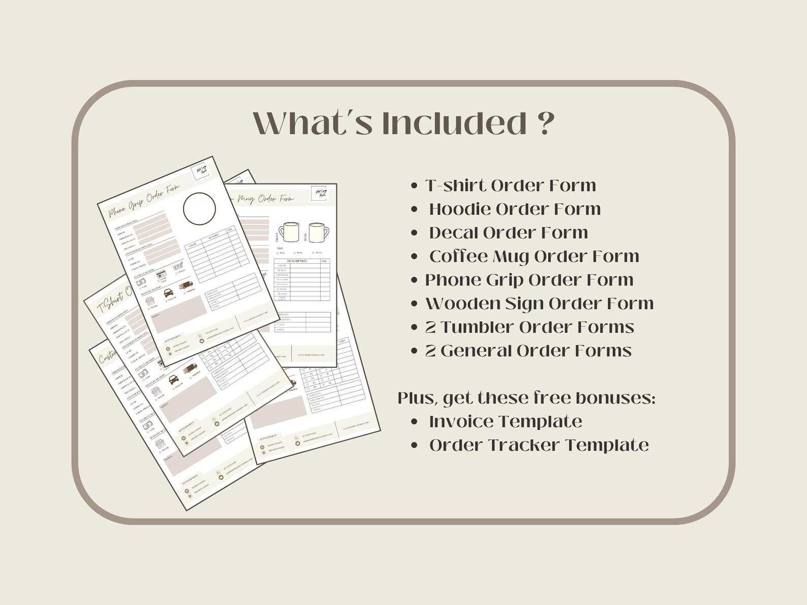 Editable Order Forms Fillable Small Business Forms Bundle Canva ...