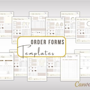Editable Order Forms Fillable Small Business Forms Bundle Canva ...