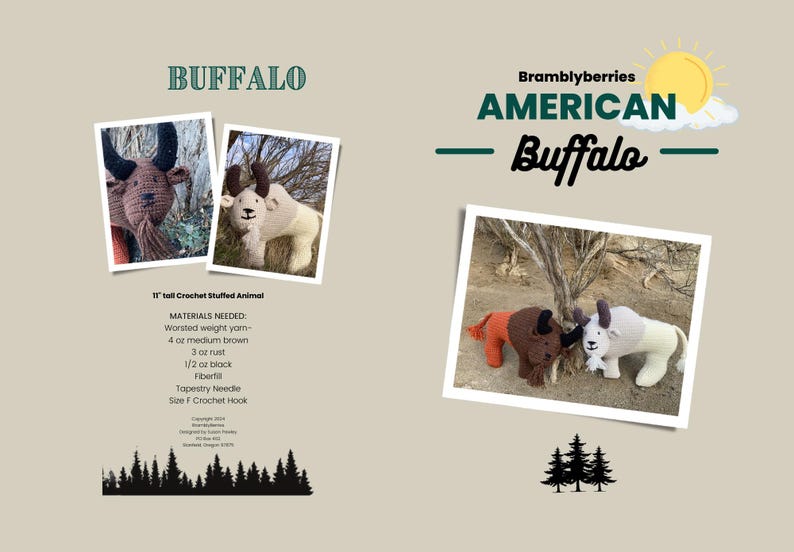 Buffalo Crochet Stuffed Animal Pattern - Etsy