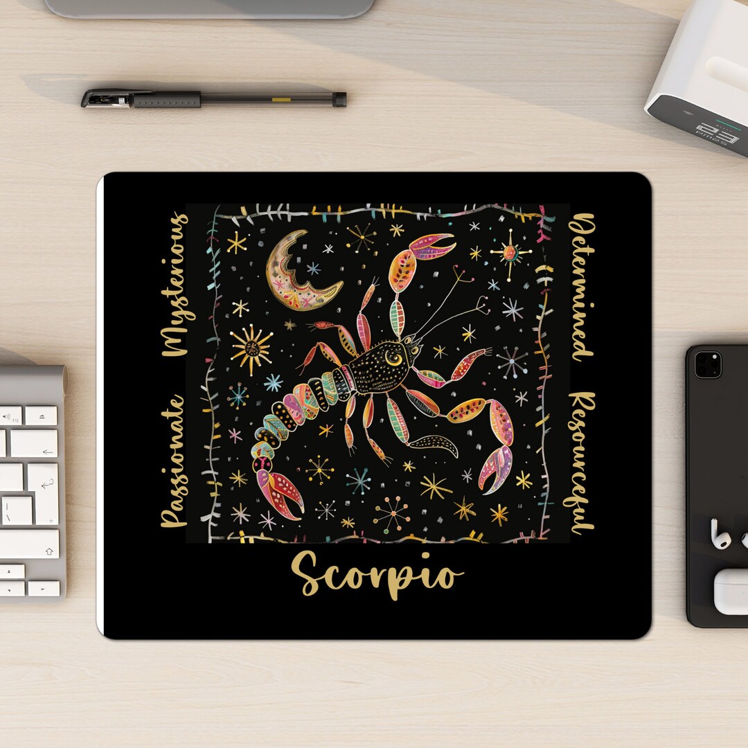 Scorpio Mouse Pad | Zodiac Sign Mouse Pad | Astrological Signs ...