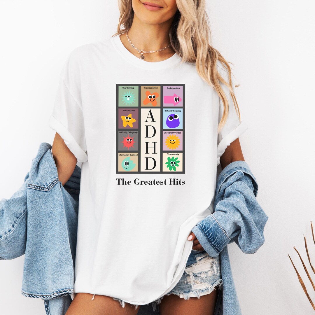 ADHD Comfort Colors Shirt, Mental Health Shirt, Mental Health Awareness ...