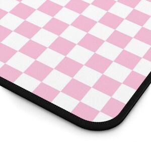 Cute Desk Mat | Pink Gingham Mouse Pad | Cute Desk Accessories | Office ...