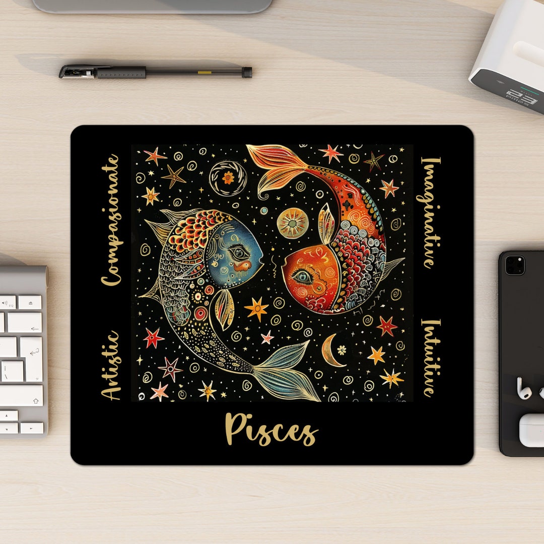 Pisces Mouse Pad | Zodiac Sign Mouse Pad | Astrological Signs | Pisces ...