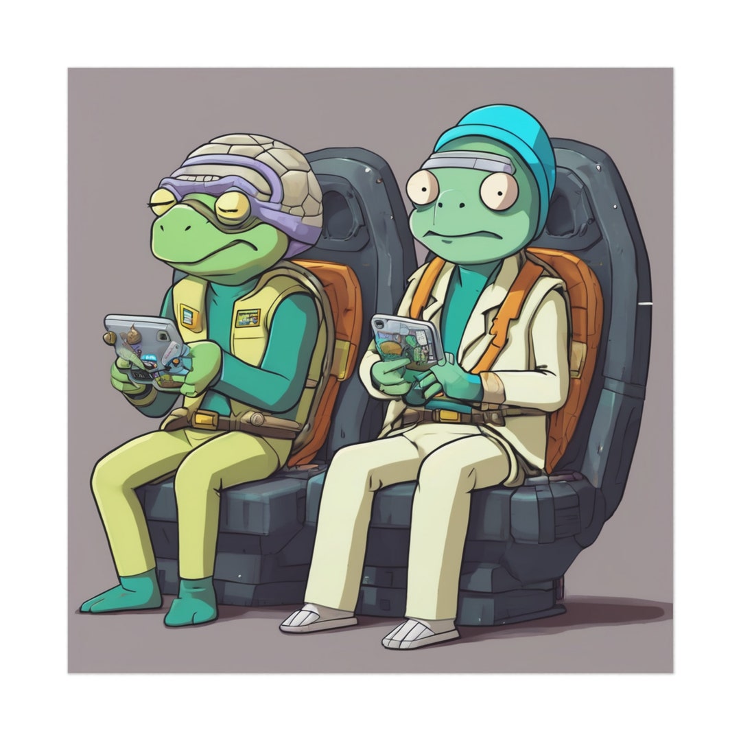 Rick and Morty, but as Turtles Print - Etsy