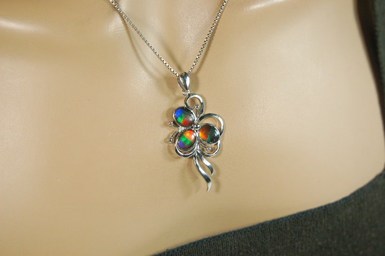 Real Ammolite Pendant From Alberta – Rare Fossil Gemstone Necklace ...