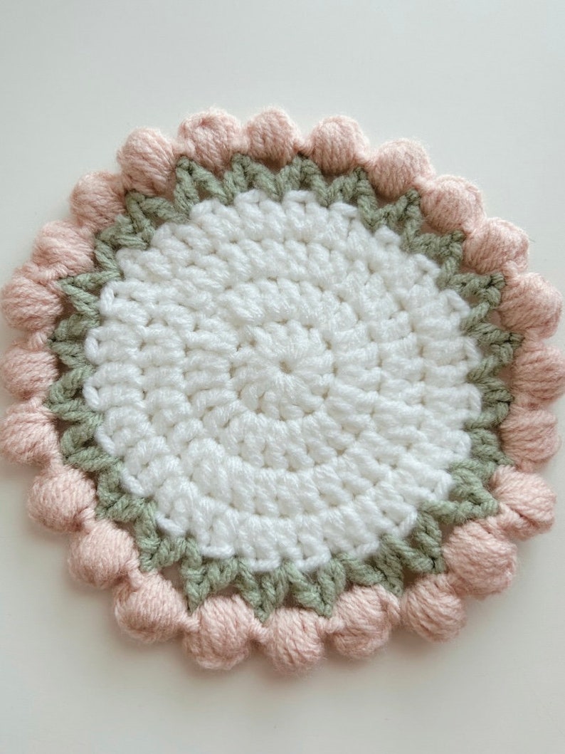 Tulip No-sew Coaster Crochet Pattern | Crochet Pattern | Crochet Flower ...
