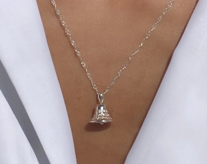 925 Sterling Silver Cancer Bell Charm Necklace Elegant Support for ...