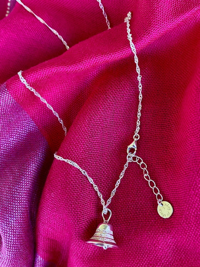925 Sterling Silver Cancer Bell Charm Necklace - Support for Cancer ...