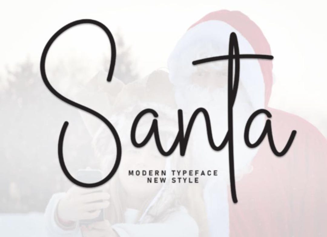 Santa Font, Cricut Font, Font, Casual Font, Modern Font, Crafter Font ...
