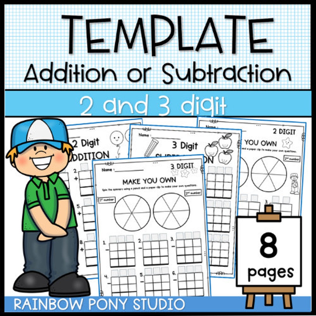 Regrouping Template for 2 and 3 Digit Addition or Subtraction - Etsy
