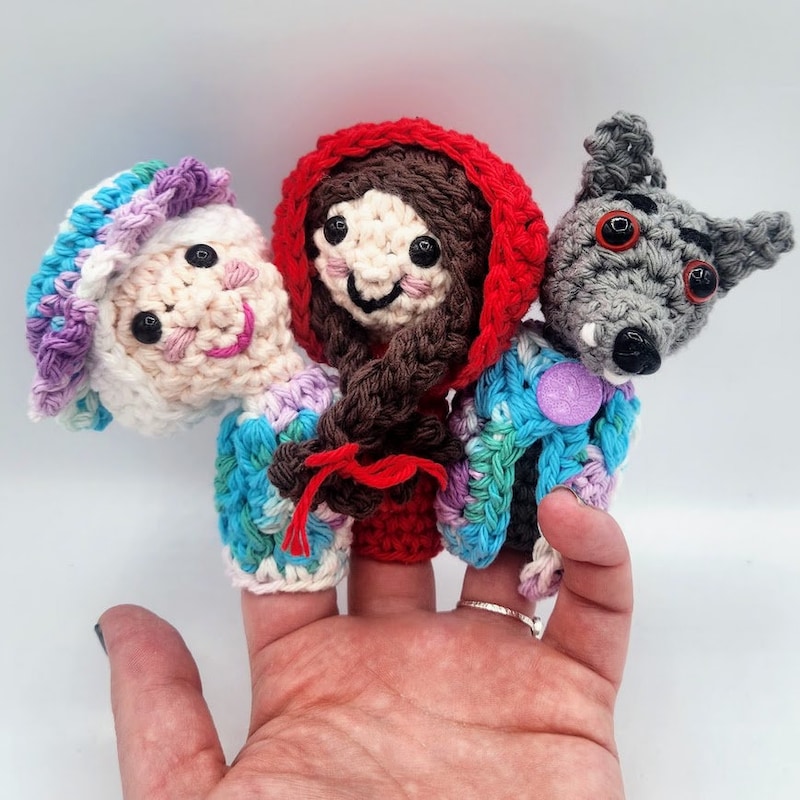 Wolf Finger Puppet - Etsy